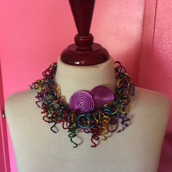 Vintage DAVID SPADA Retro Freedom Ring Spiral Links | Etsy