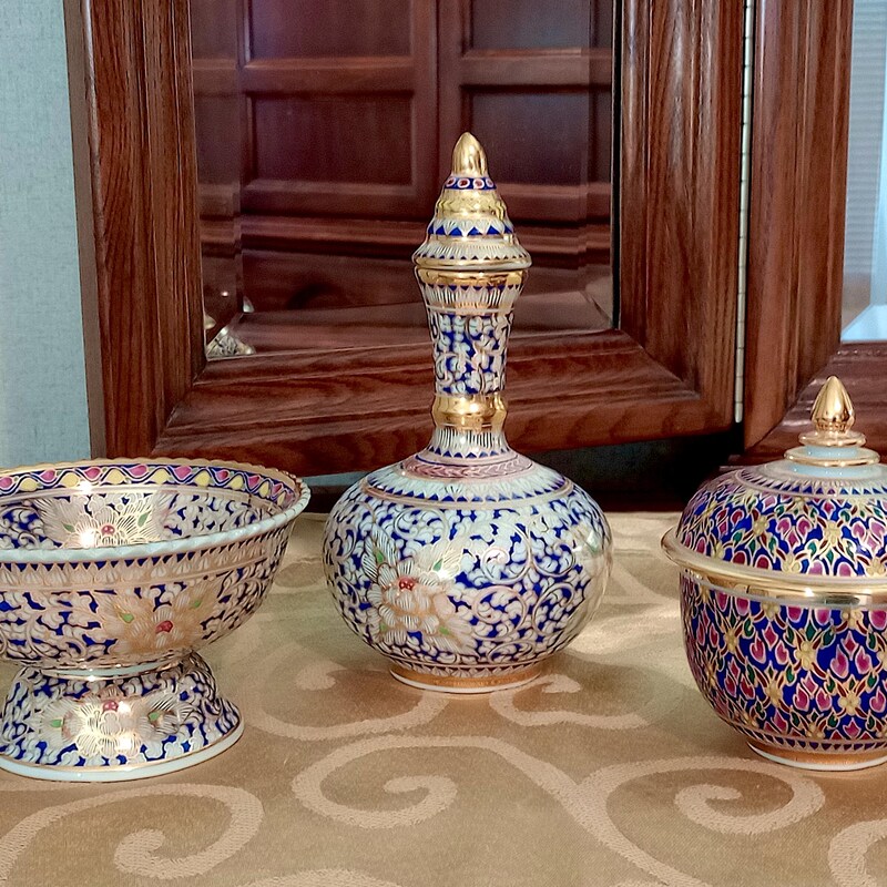 Benjarong Set - Etsy