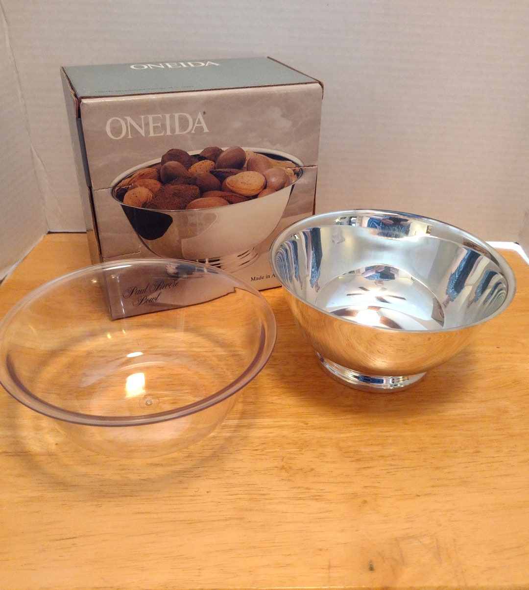 Oneida Paul Revere Reproduction 6 Silverplate Bowl With Clear Insert ...