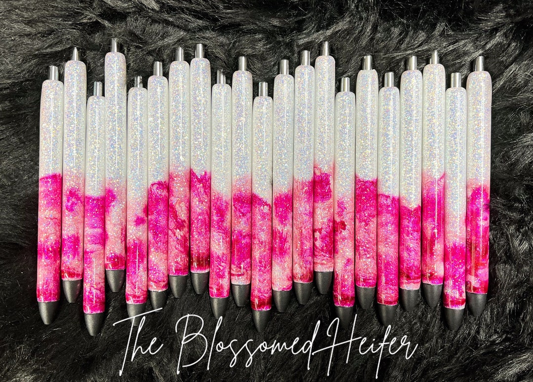 Pink Glitter Pen - Etsy
