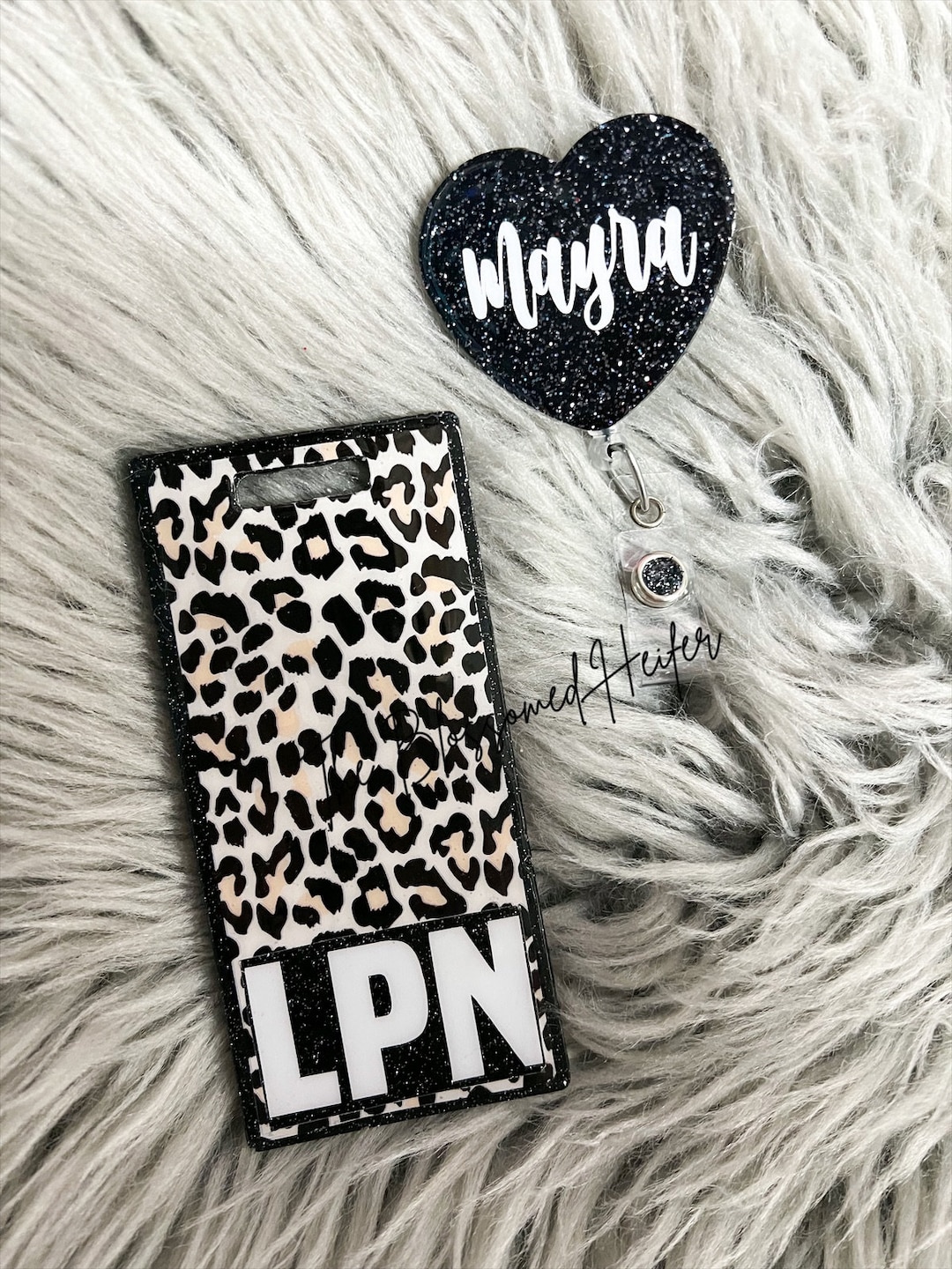 Cheetah Badge Reel and Badge Buddy - Etsy