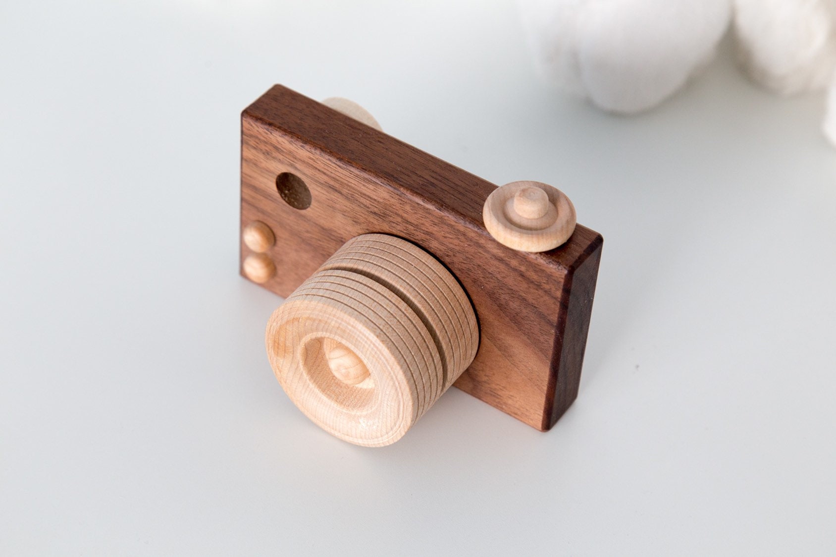 Wooden Camera - Organic Wooden Toddler Baby Toy, Baby Shower Gift ...