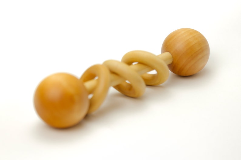 Baby Rattle Montessori Rattle Wooden Rattle Organic Baby | Etsy