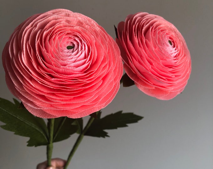 Crepe Paper Ranunculus -- Paper Flowers for Home Decor or Weddings - Etsy