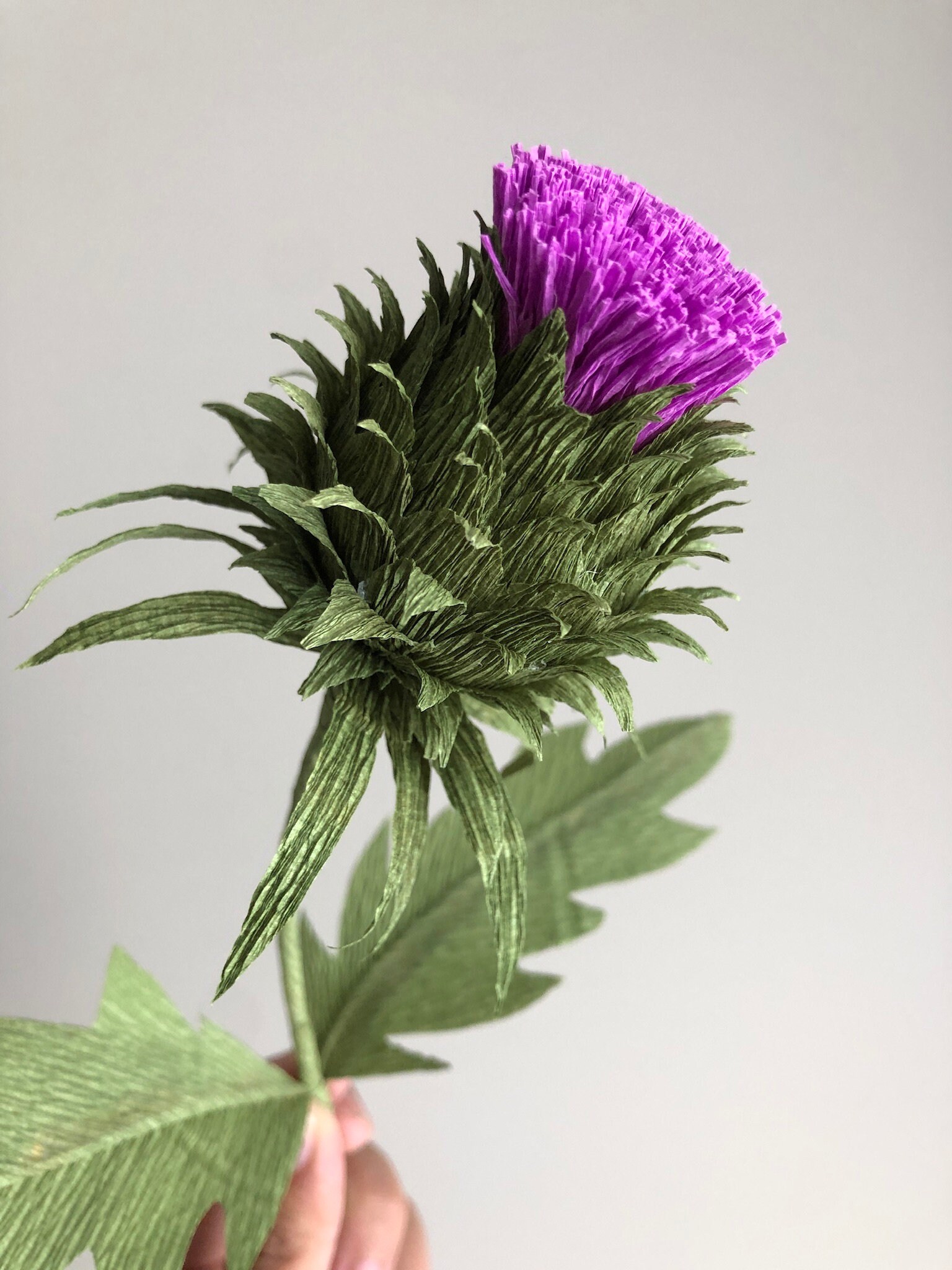 Crepe Paper Thistle Paper Flowers for Weddings Home Decor - Etsy