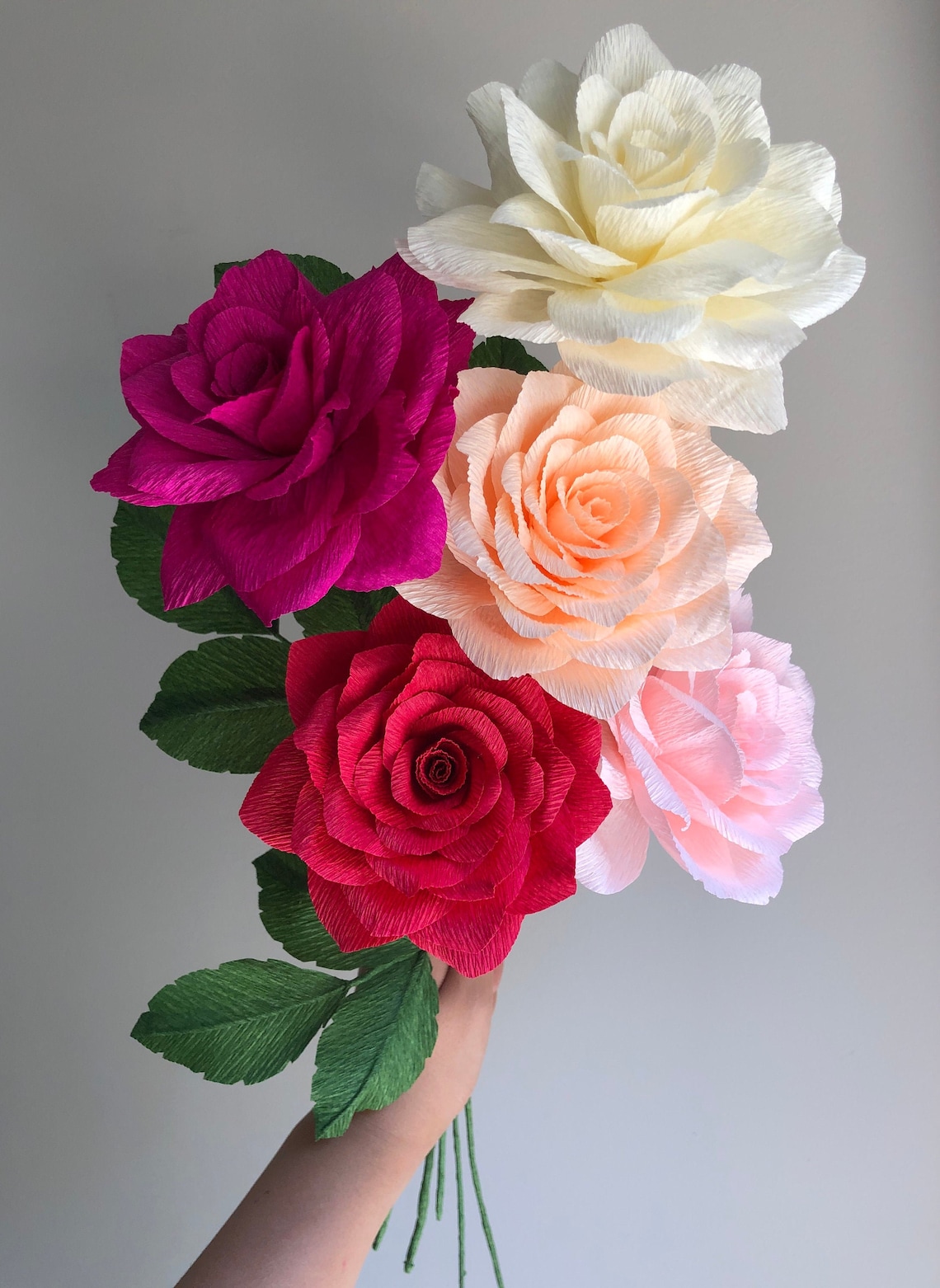 Crepe Paper Rose Paper Flowers for Home Decor or Weddings - Etsy
