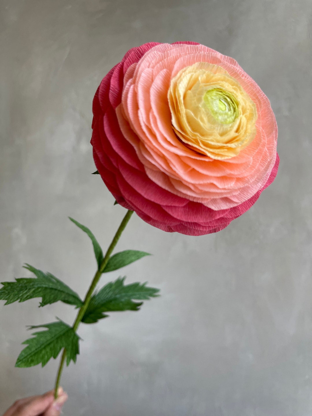 Crepe Paper Watermelon Ranunculus -- Paper Flowers for Home Decor or ...