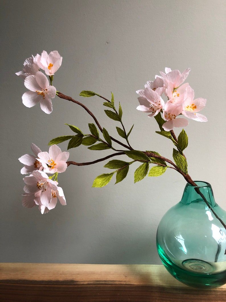 Crepe Paper Cherry Blossoms Paper Flowers for Home Decor or - Etsy