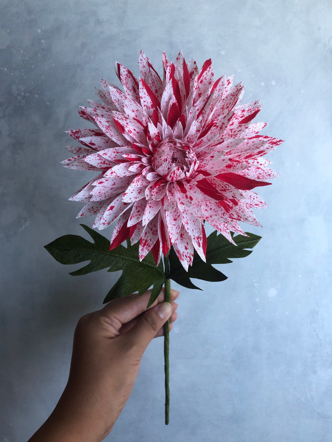 Crepe Paper Speckled Dahlia Paper Flowers for Weddings - Etsy