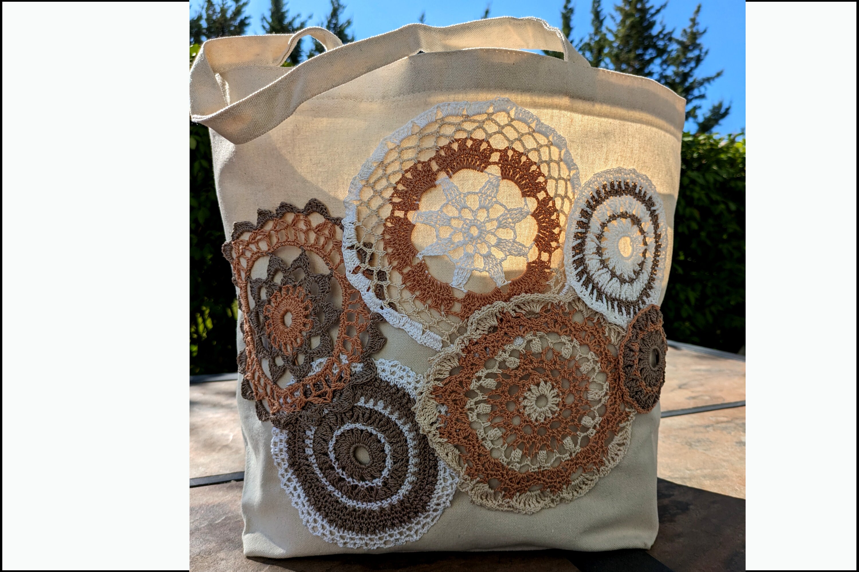 Crochet Mandala Bag Cotton Shopper Bag - Etsy