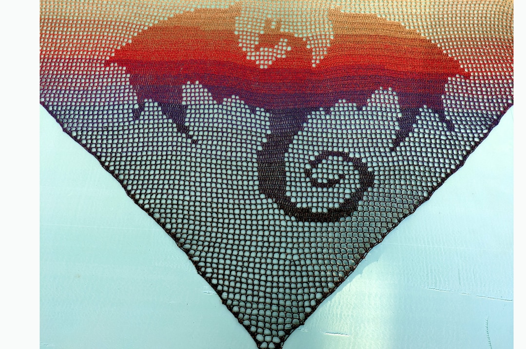 Dragon Shawl Crochet Pattern: 'dragon in Fire' Wrap (PDF Download) - Etsy