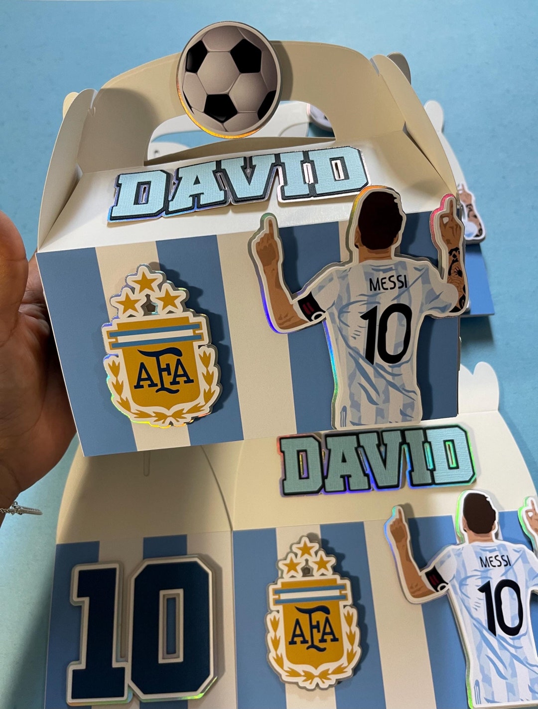 Soccer Argentina Favor Boxes, Soccer Favor Boxes, Sports Soccer ...