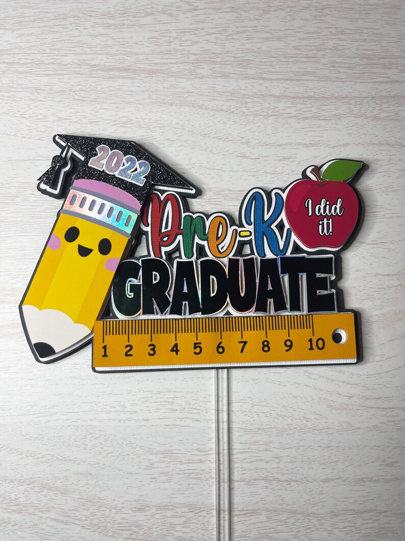 Pre Kindergarten Graduation Cake Topper Kindergarten Graduation Theme ...