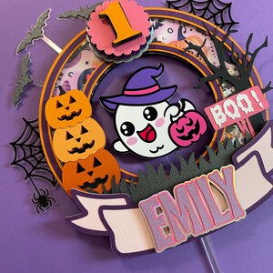 Spooky Halloween Cake Topper, Halloween Cake Topper, Spooky One Cake ...