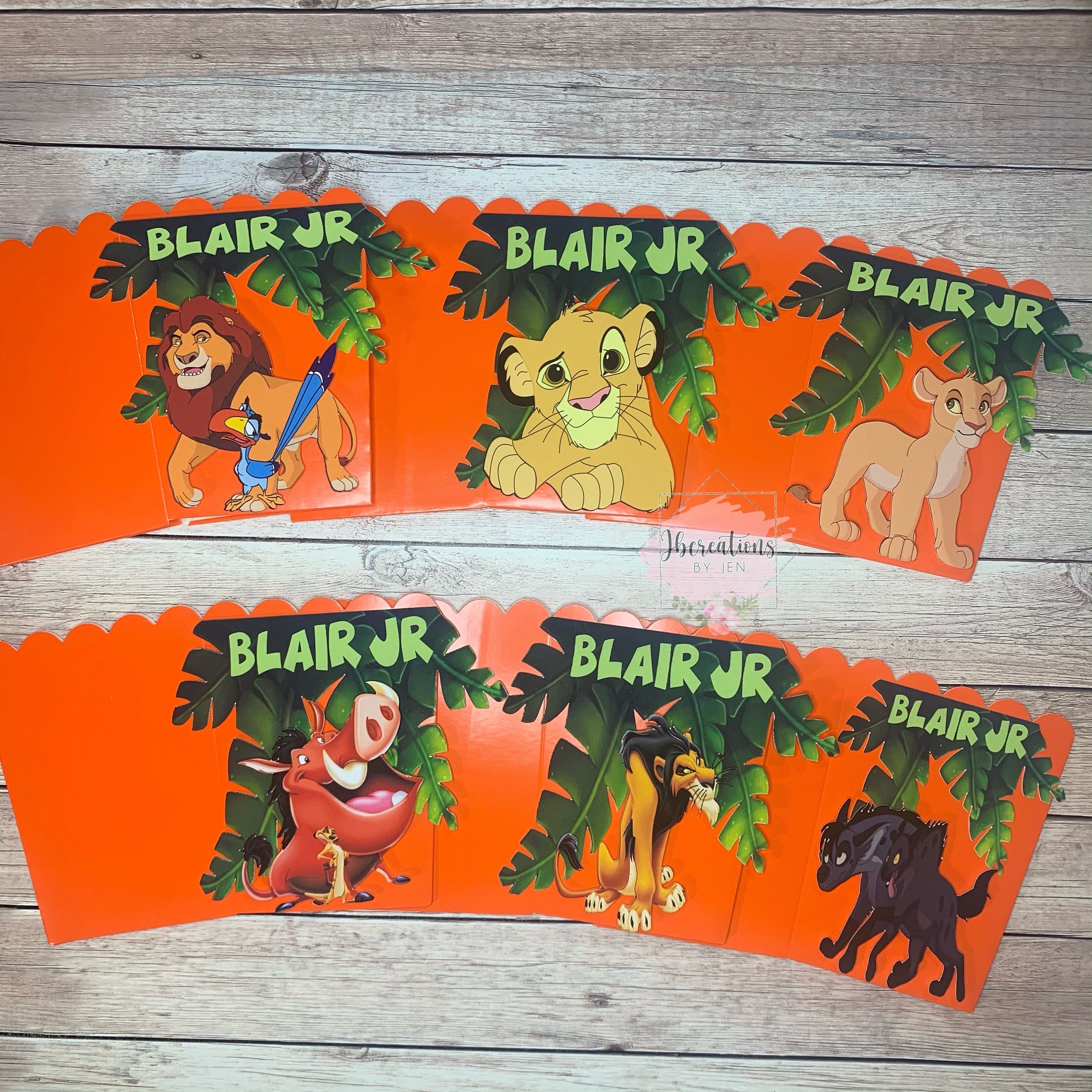 Lion King Mini Popcorn Boxes Lion Party Supply Lion King - Etsy Australia