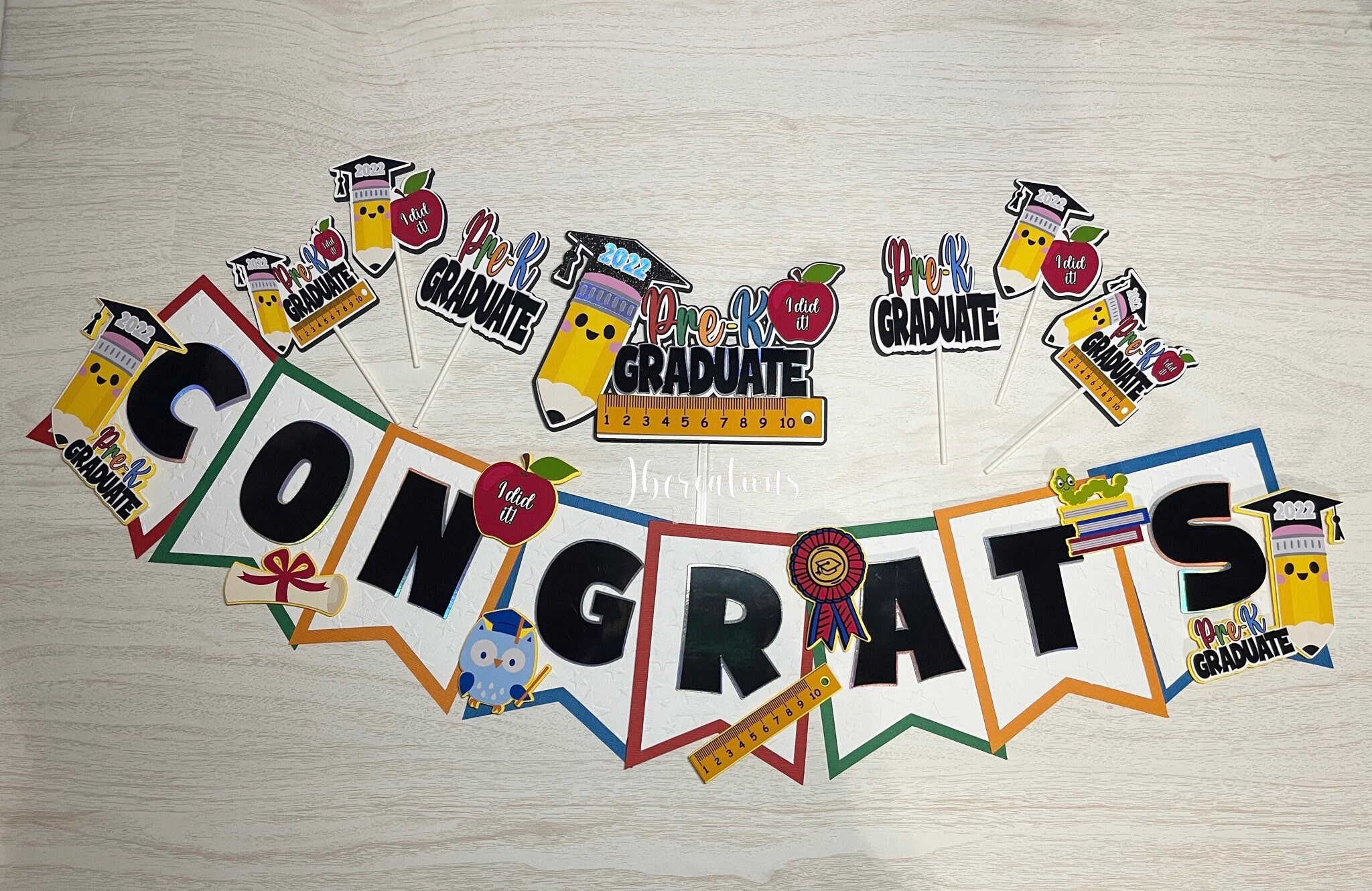 Pre Kindergarten Graduation Banner Kindergarten Graduation - Etsy