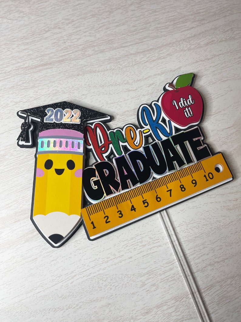 Pre Kindergarten Graduation Cake Topper Kindergarten Graduation Theme ...