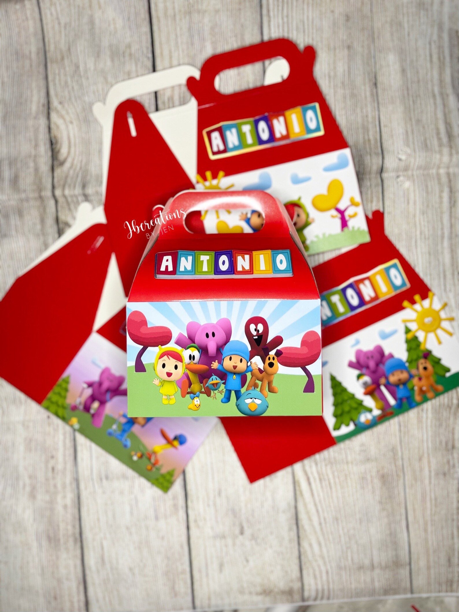 Pocoyo Favor Box, Pocoyo Gable Box, Pocoyo Candy Box, Pocoyo Party ...