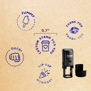 0.7" Self Inking Stamp // Small Custom Logo Stamps, Small Business ...