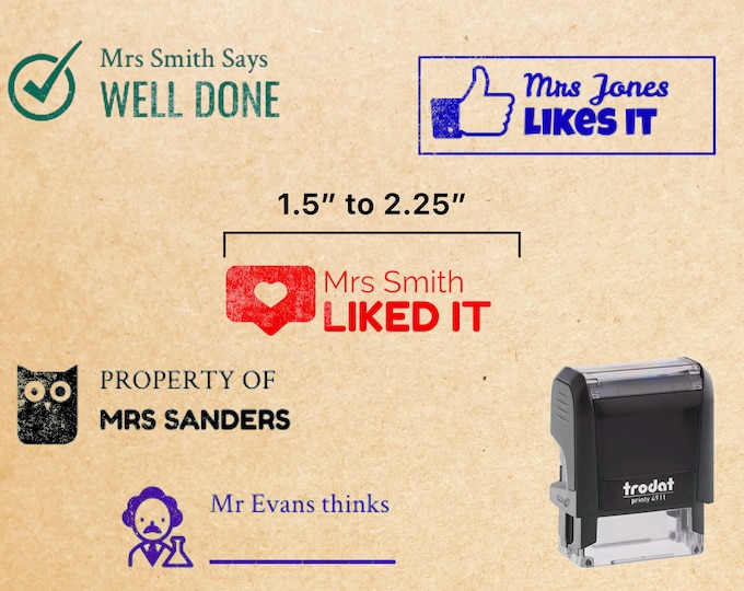 Personalized Teacher Stamp, Self Inking Stamp, Custom Teacher Stamp ...