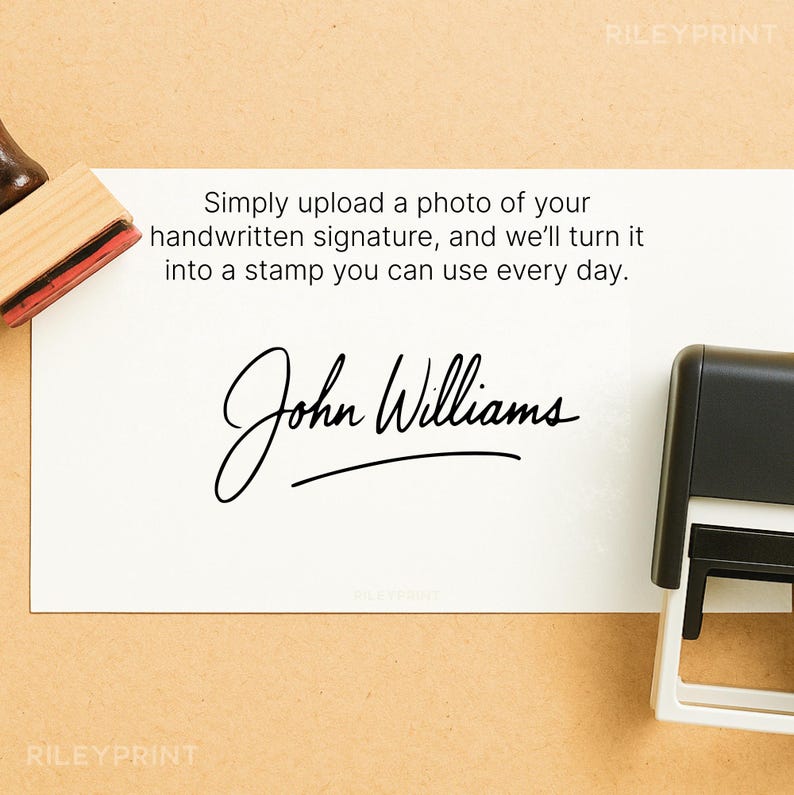 Custom Signature Stamp // Self Inking Signature Stamps, Handwriting ...