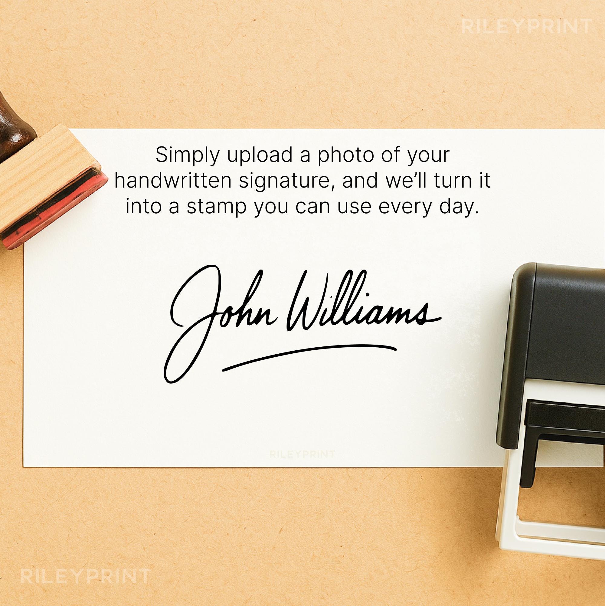 Custom Signature Stamp // Self Inking Signature Stamps, Handwriting ...