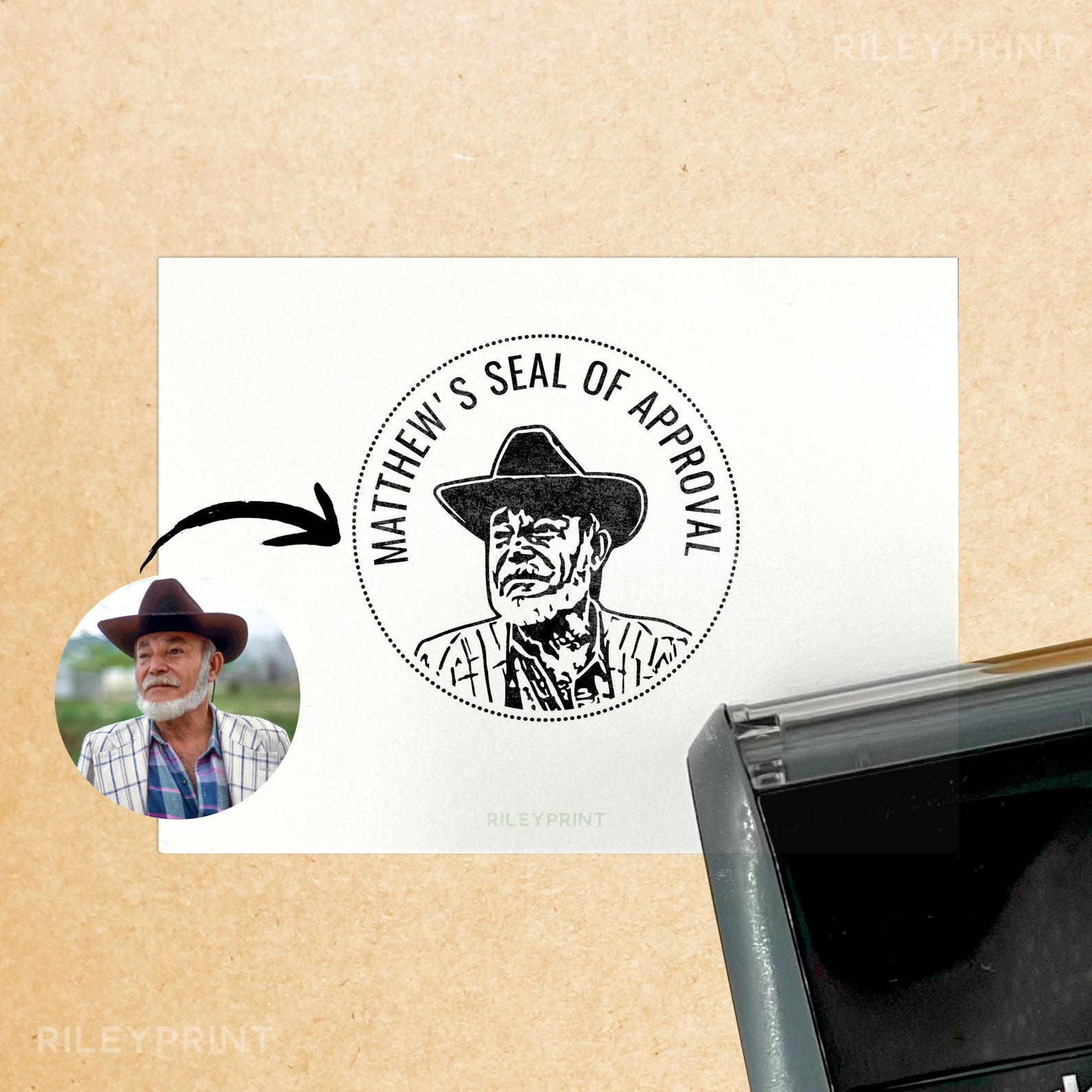 Custom Seal of Approval Stamp // Portrait Stamp From Photo, Best ...
