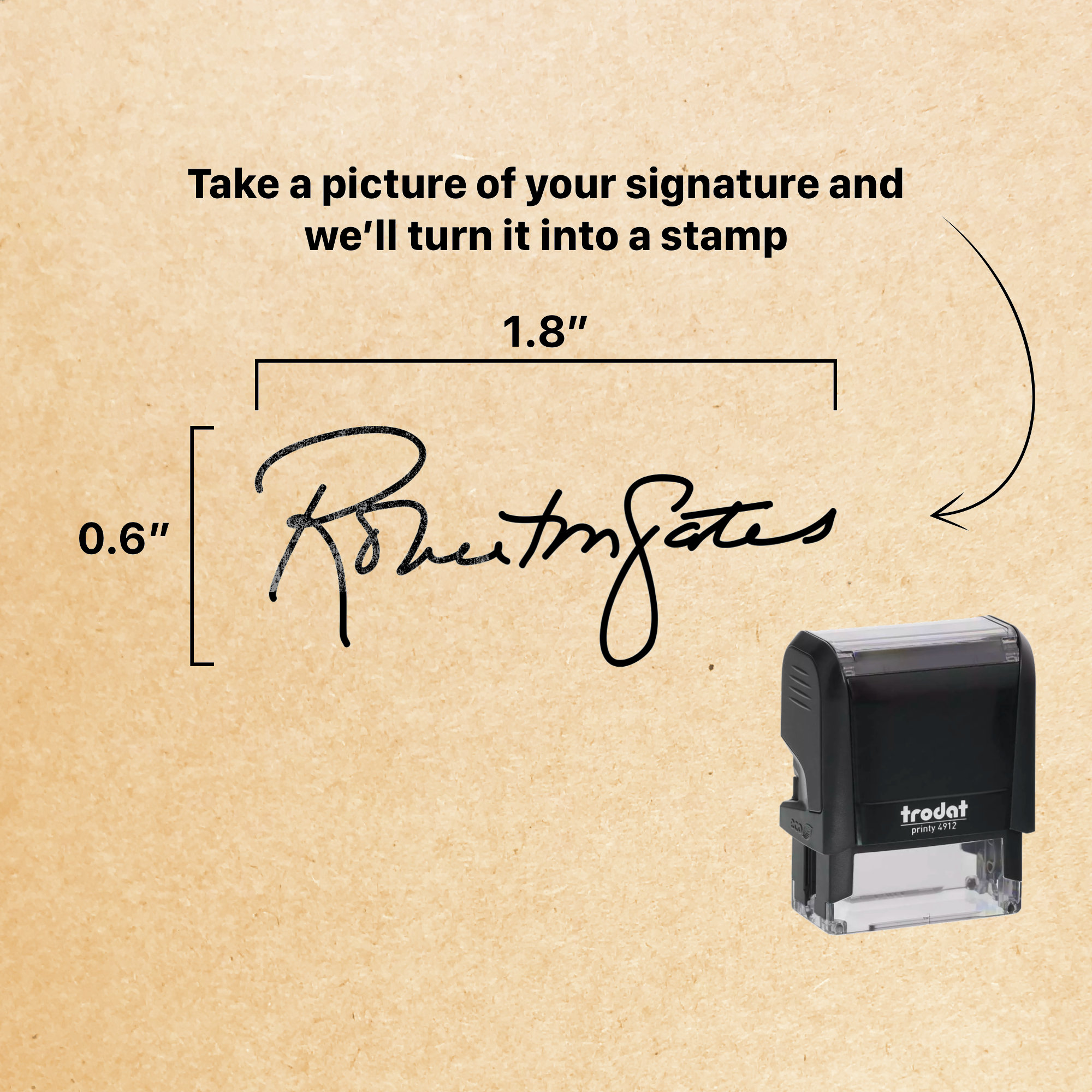 Custom Signature Stamp // Self Inking Signature Stamps - Etsy