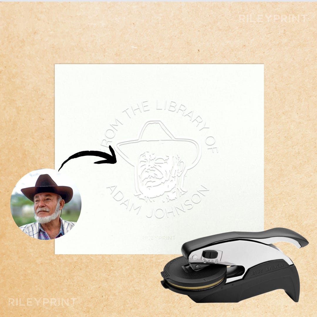 Personalized Face Embosser // Embossing Seal With Your Face, Library ...