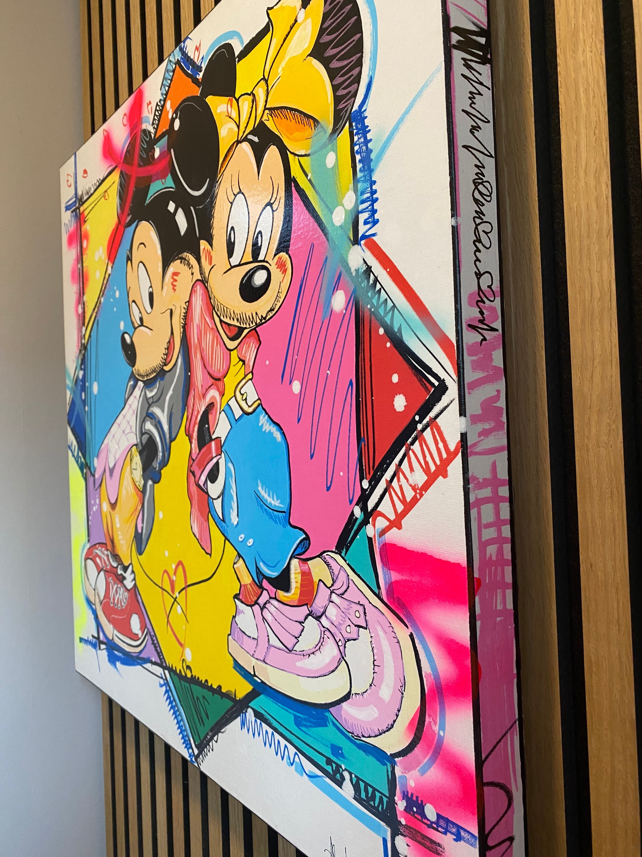 Mickey and Minnie Mouse Pop Art on Leinwand Original Vom Künstler 60x60 ...
