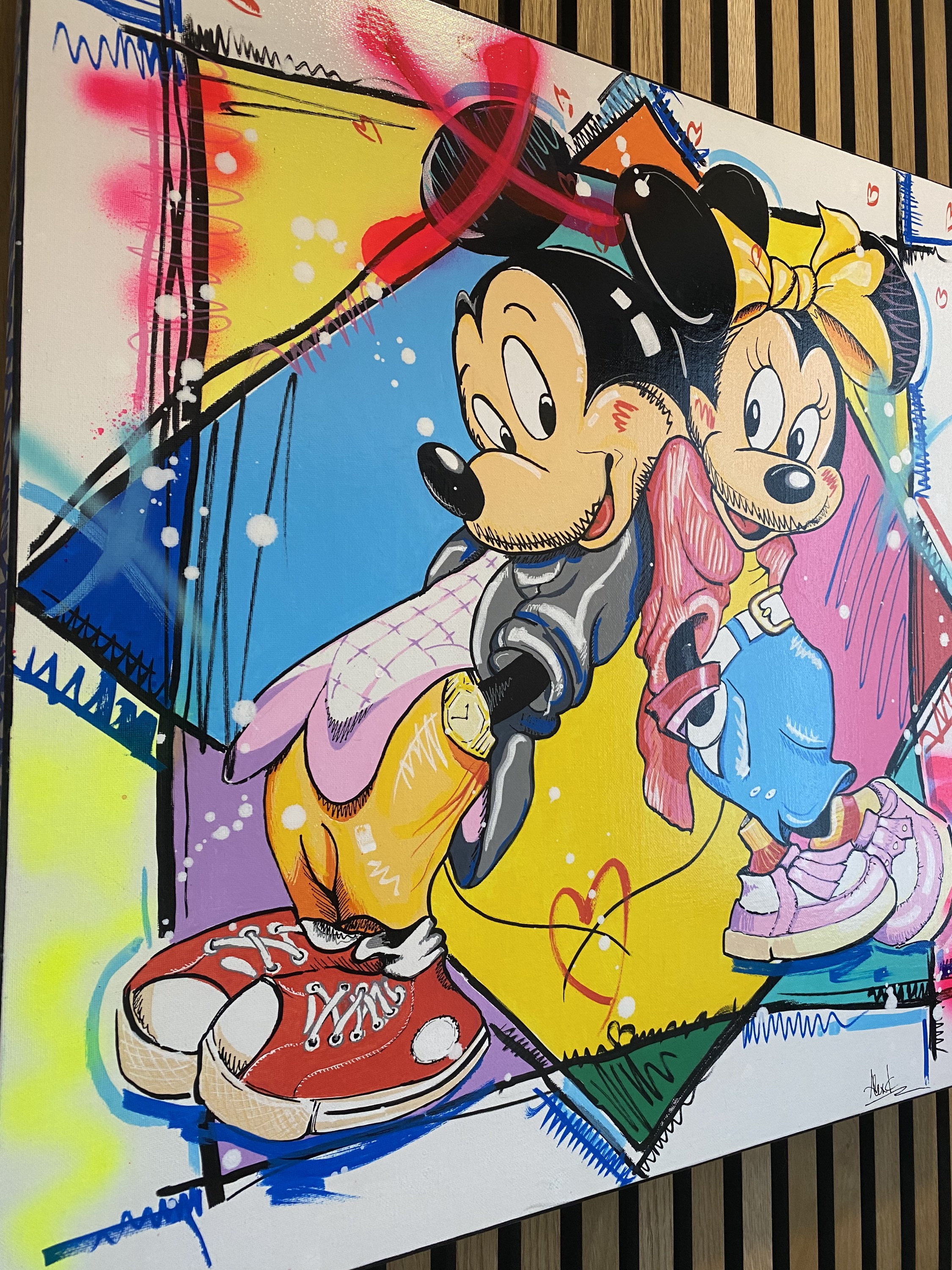 Mickey and Minnie Mouse Pop Art on Leinwand Original Vom Künstler - Etsy