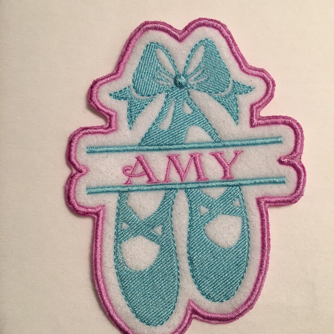 Ballet Embroidered Patch With Custom Name - Etsy