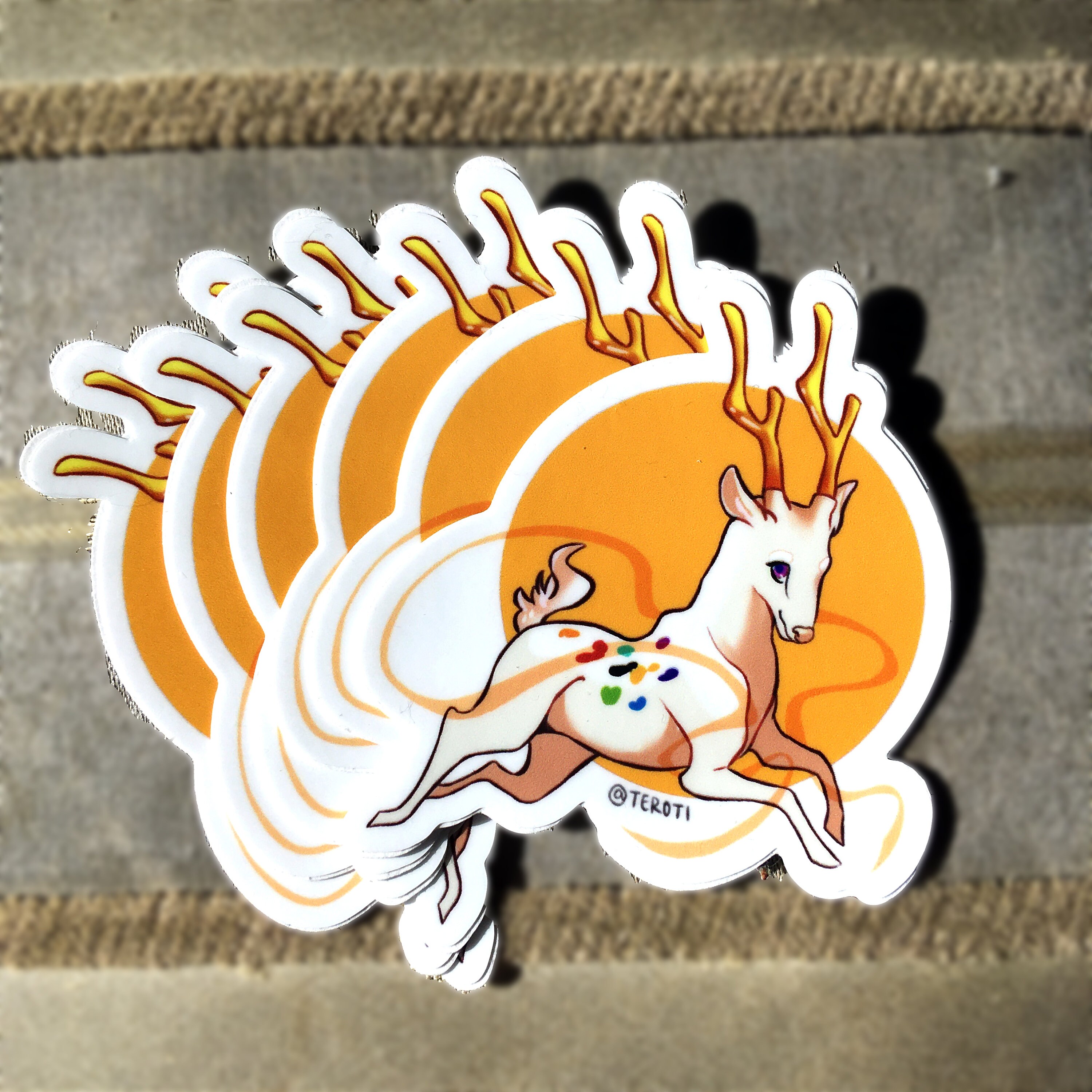 Heavenly Creature 9 Color White Rainbow Sun Deer 3 Vinyl Sticker - Etsy ...