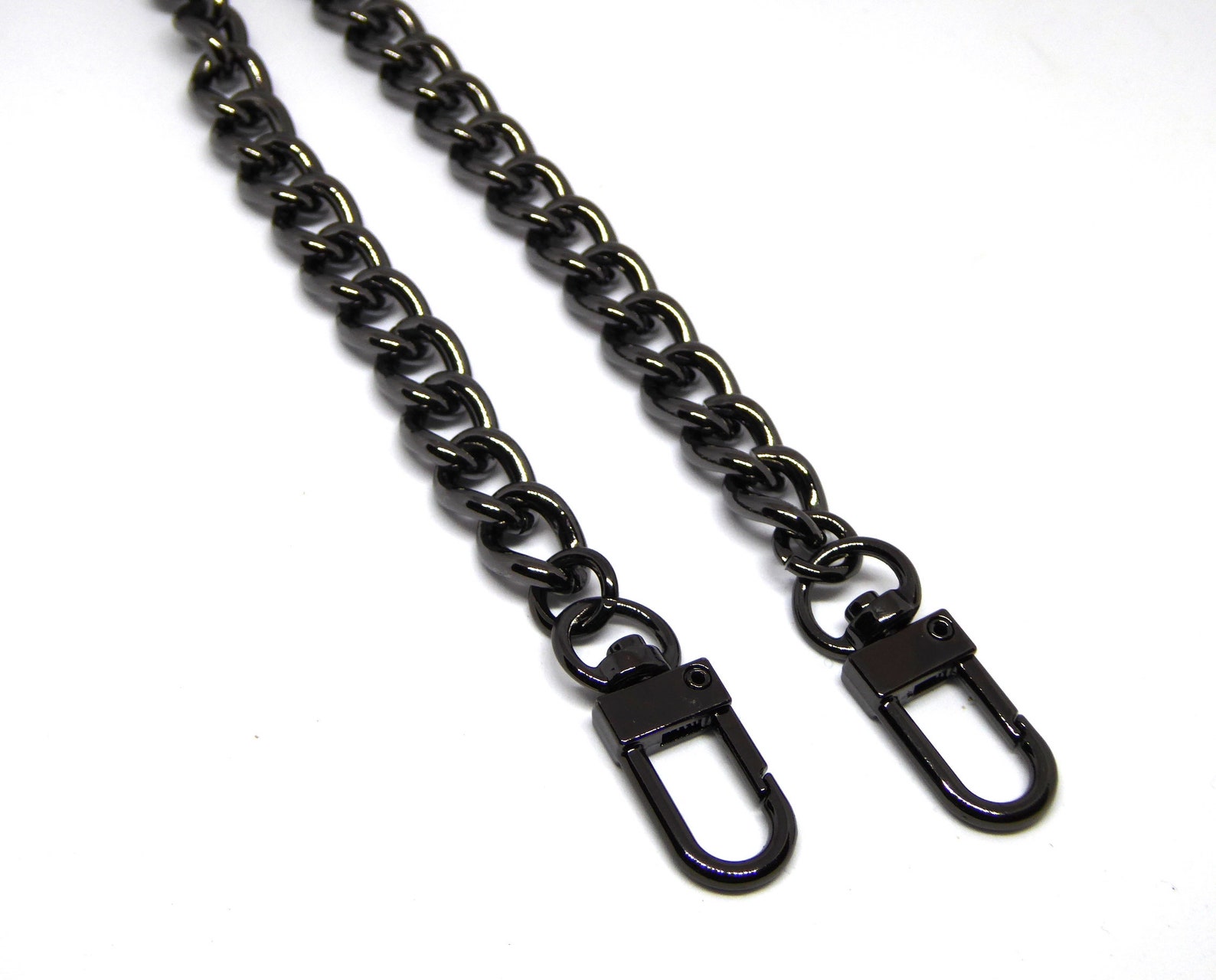 Beautiful Black Bag Chain 120 Cm With Very Nice Carabiner - Etsy
