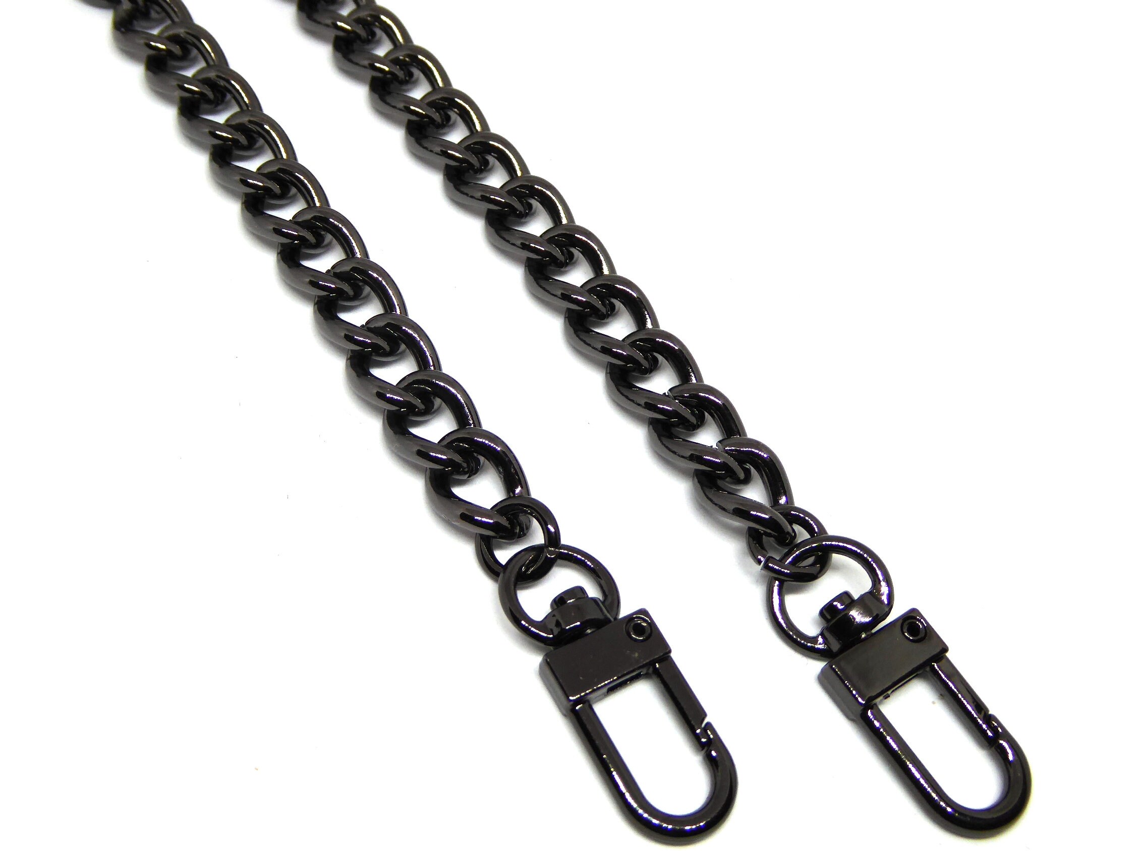Beautiful Black Bag Chain 120 Cm With Very Nice Carabiner - Etsy