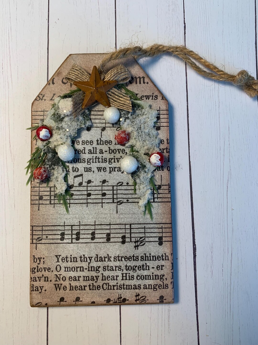 Wooden Music Tag - Etsy