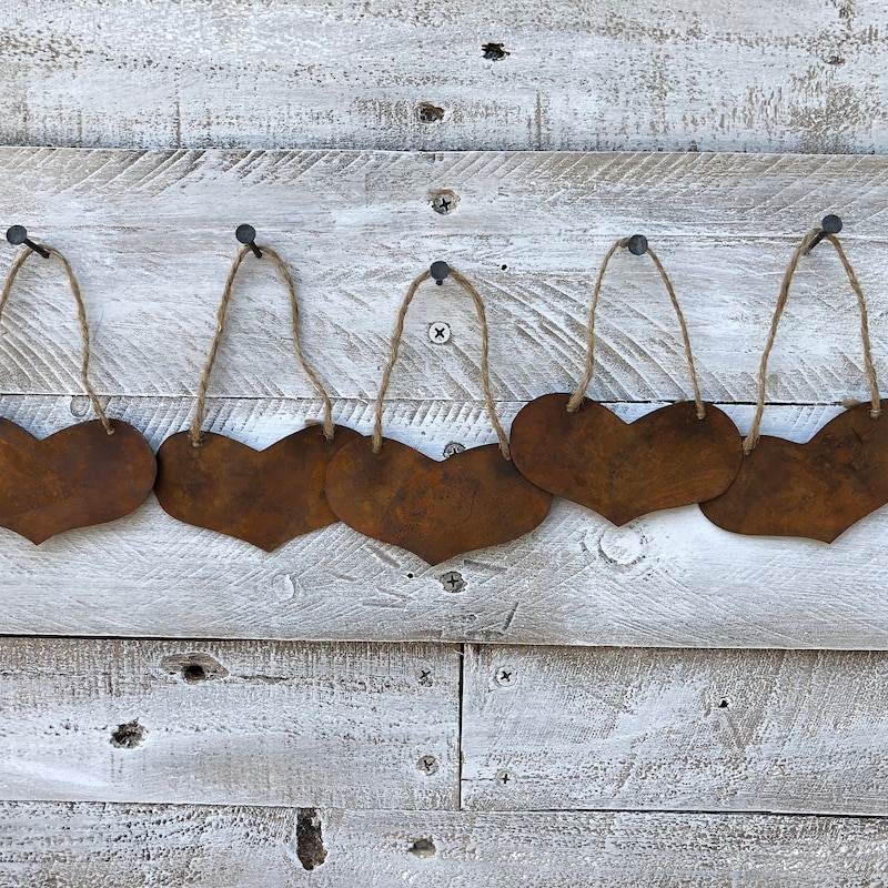 Rusty Hearts - Etsy
