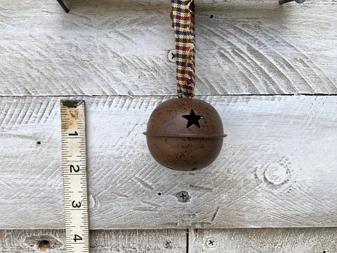 Rustic Metal Bell Ornaments With Hanger - Set of Four (4) - Etsy