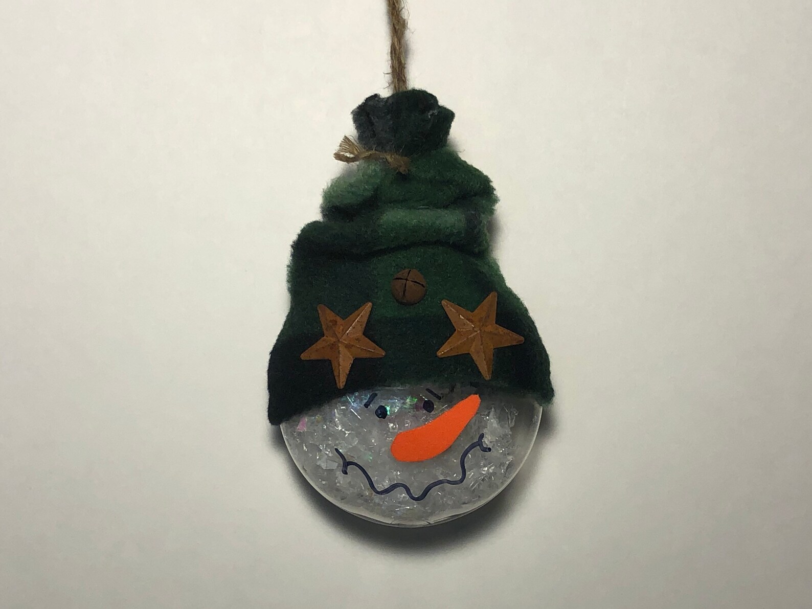 Snowman With Stocking Cap Christmas Tree Ornament.primitive | Etsy