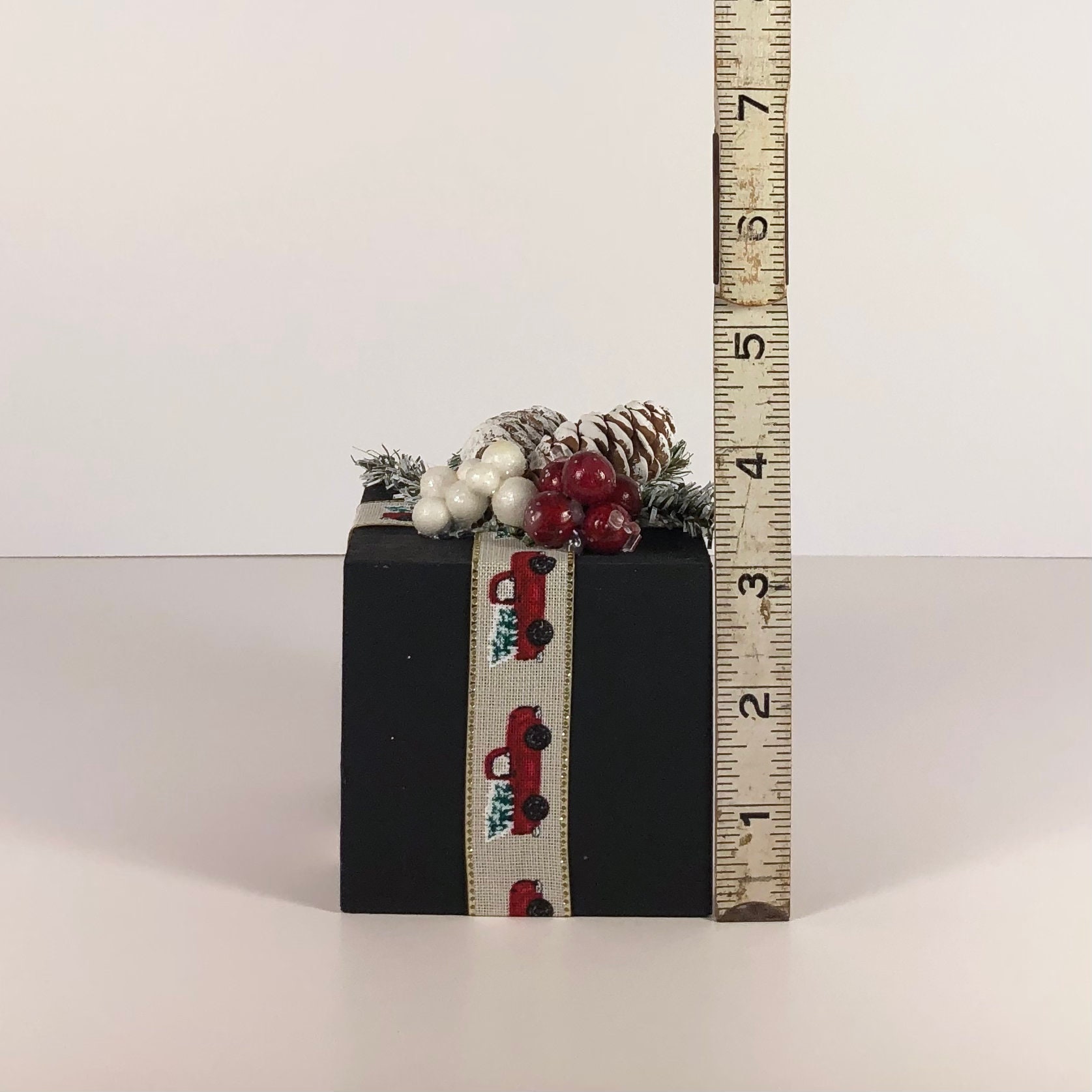 Set of Two Sizes Wood Cube Decorative Christmas Presents With - Etsy