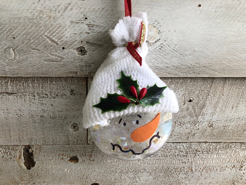 Snowman with Stocking Cap Christmas Tree Ornament.Primitive | Etsy