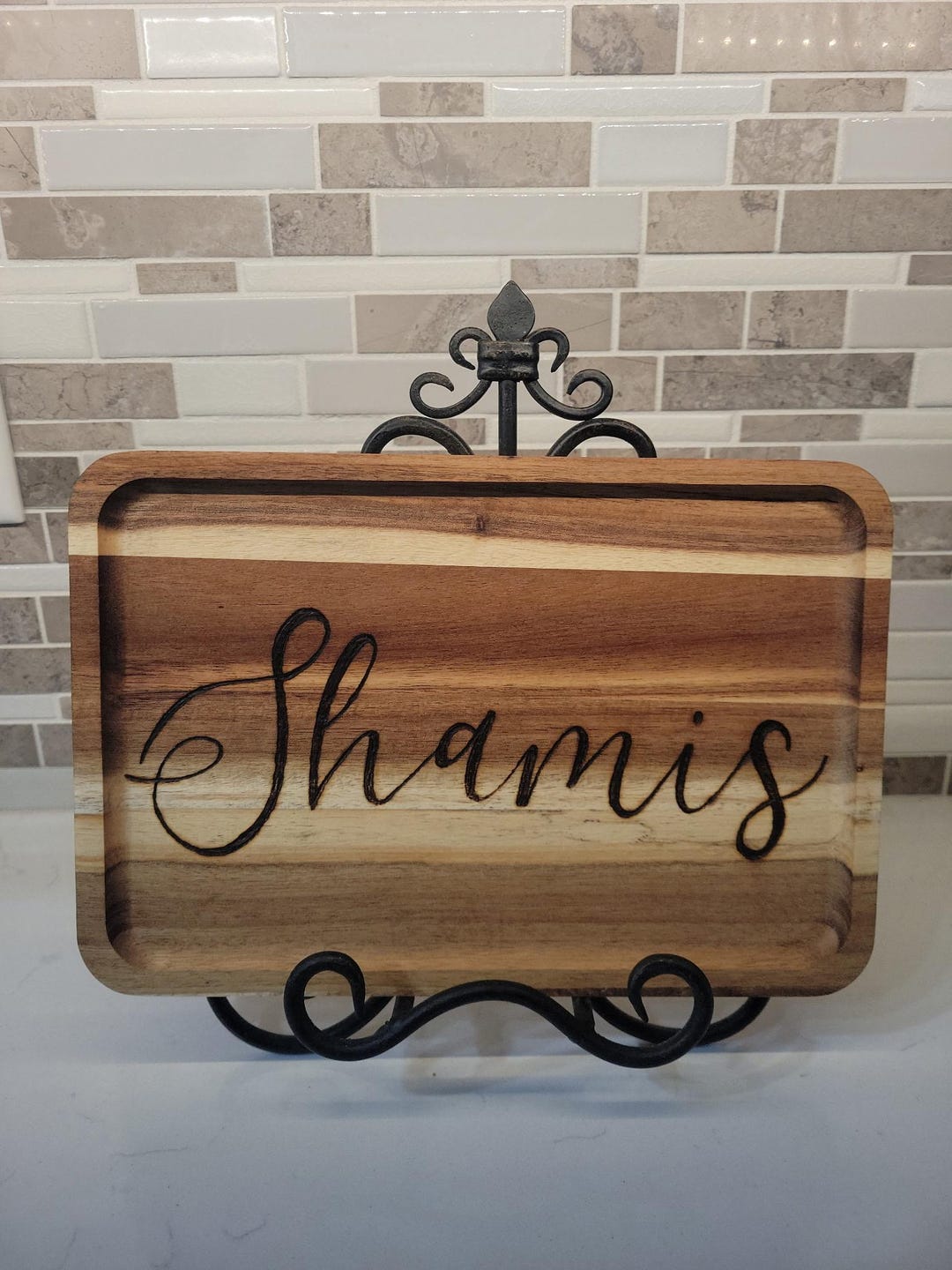 Personalized Wood Burned Name Tray - Etsy