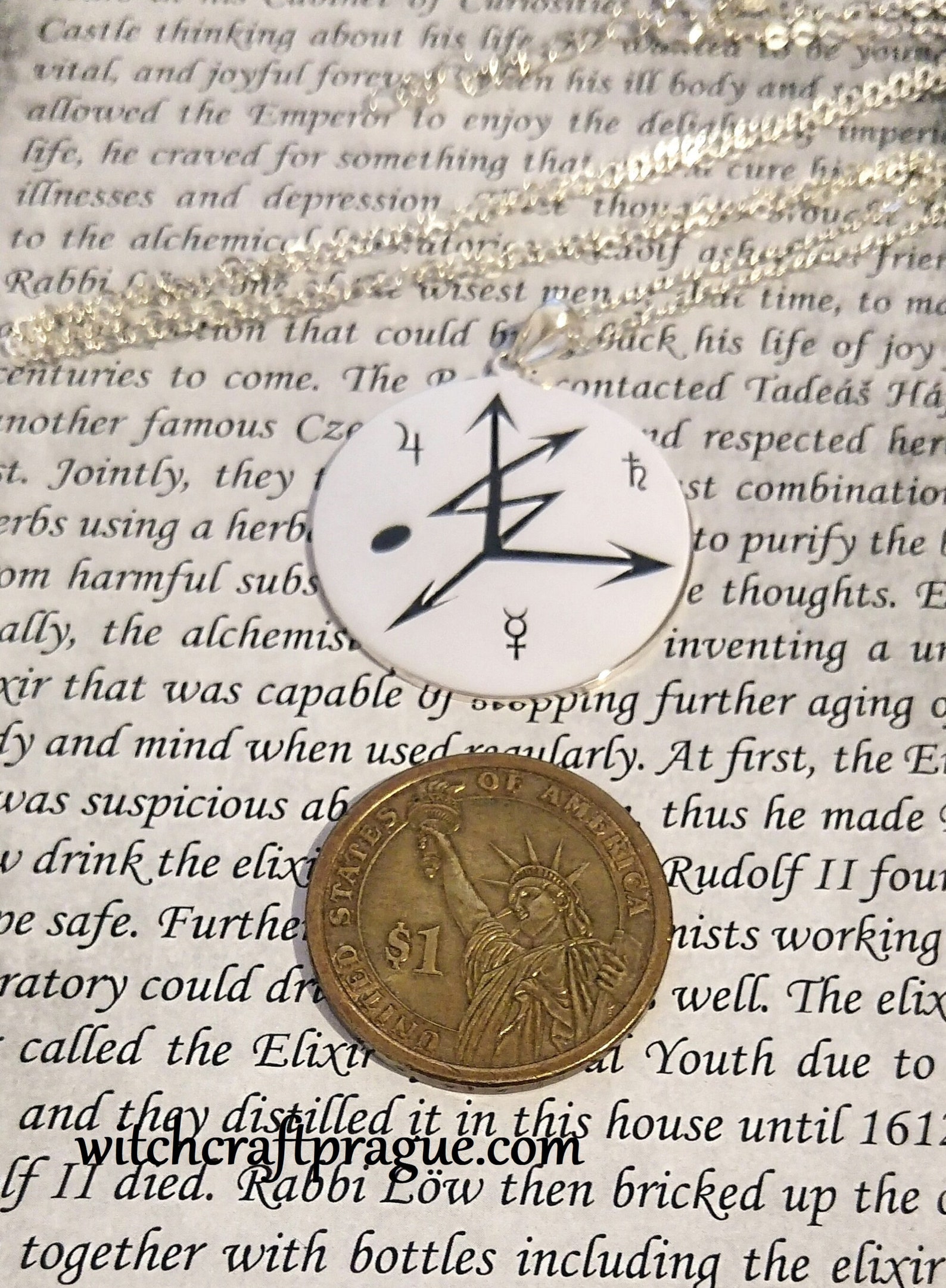 Chaos Magic Ellis Sigil Necklace With Alchemy Symbols - Etsy