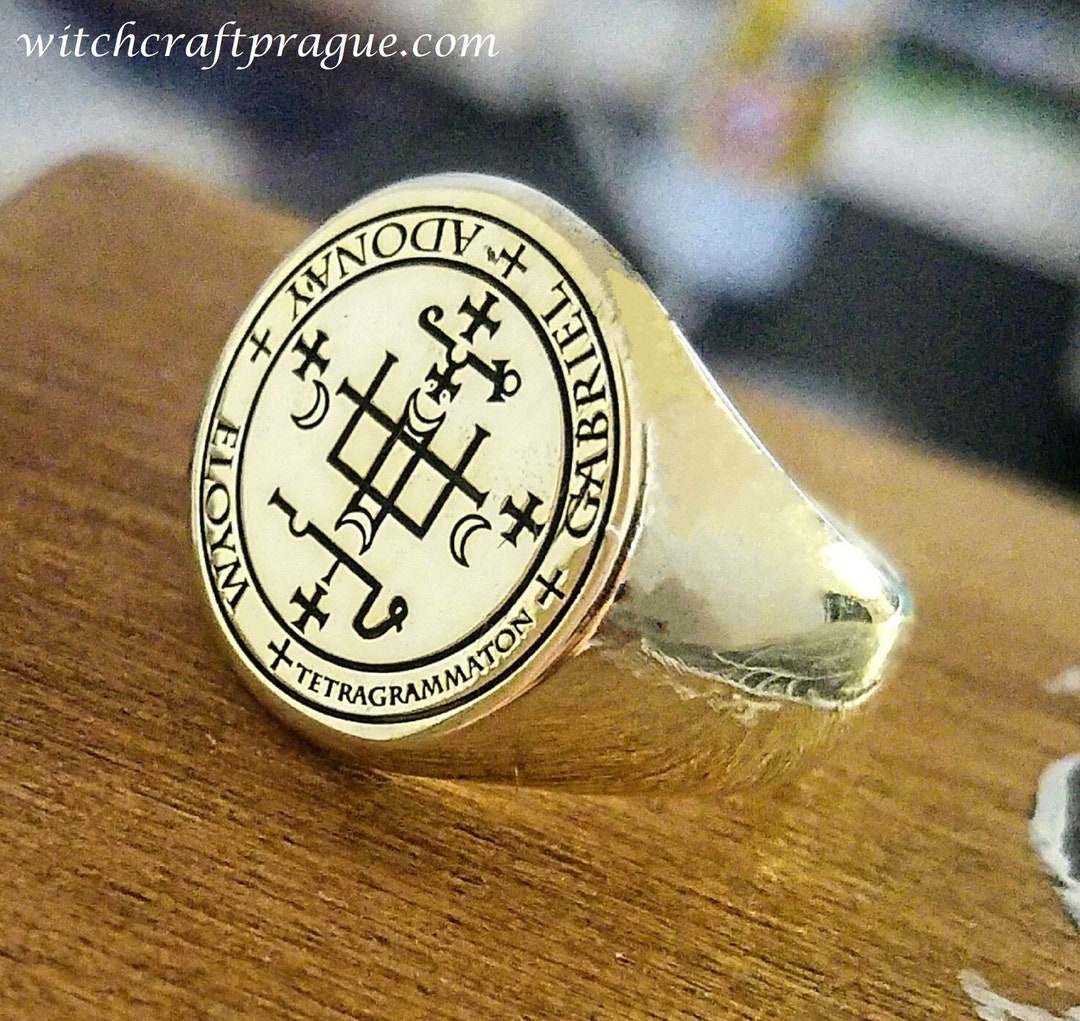 Alchemy Archangel Gabriel Sigil Ring Witchcraft Amulet Wicca Seal - Etsy