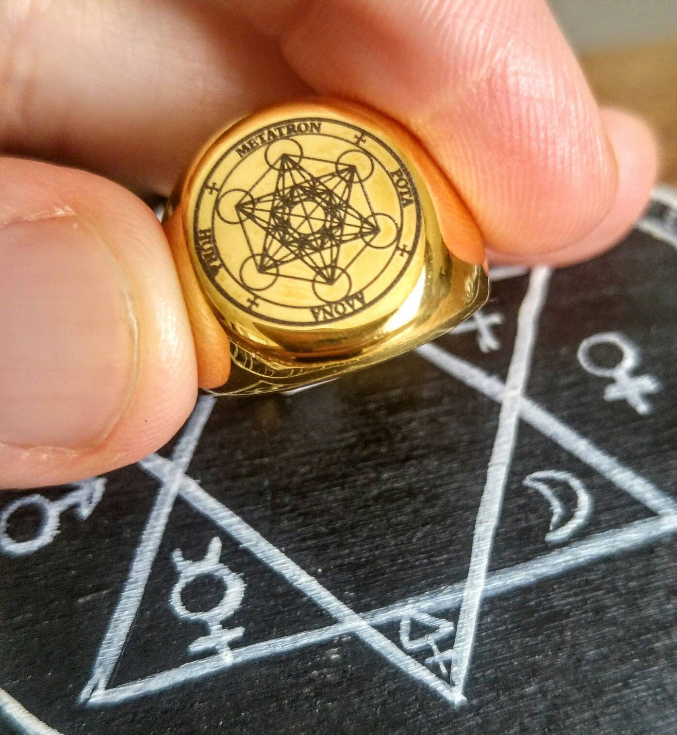 Archangel Metatron sigil ring witchcraft amulet alchemy | Etsy