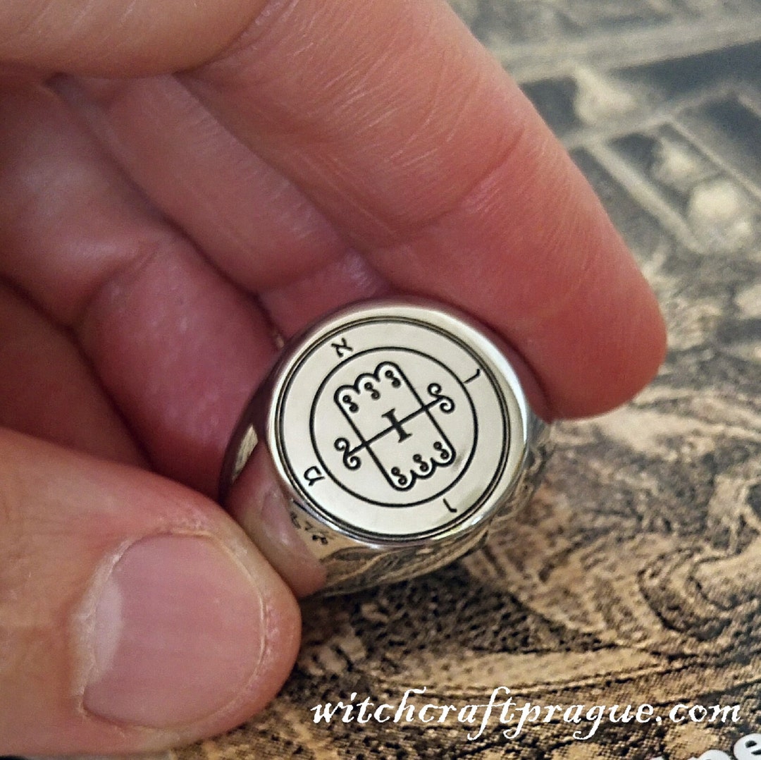 Goetia Amon Sigil Ring, Witchcraft Amulet, Seal of Solomon, - Etsy
