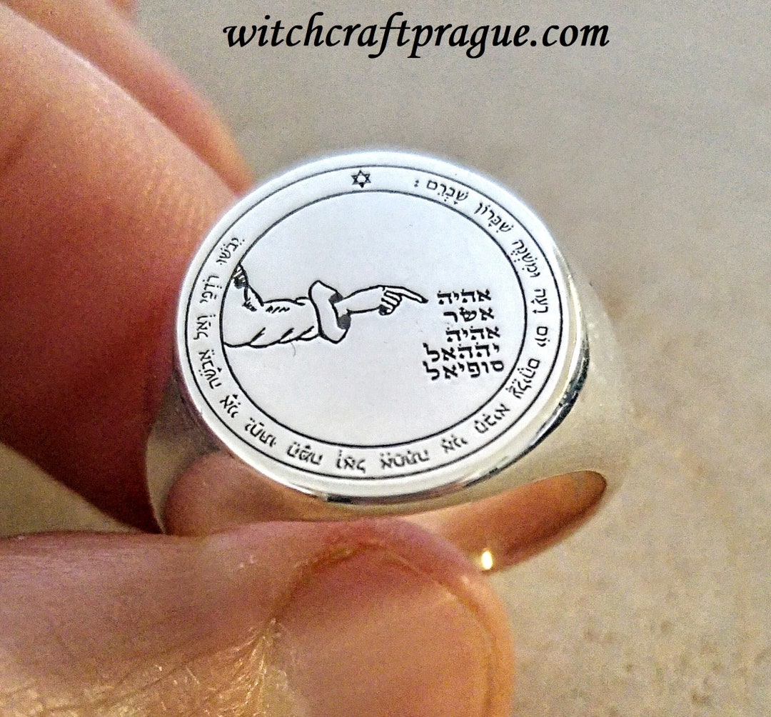 Seal of Solomon Fourth Pentacle of the Moon Ring,witchcraft Amulet - Etsy