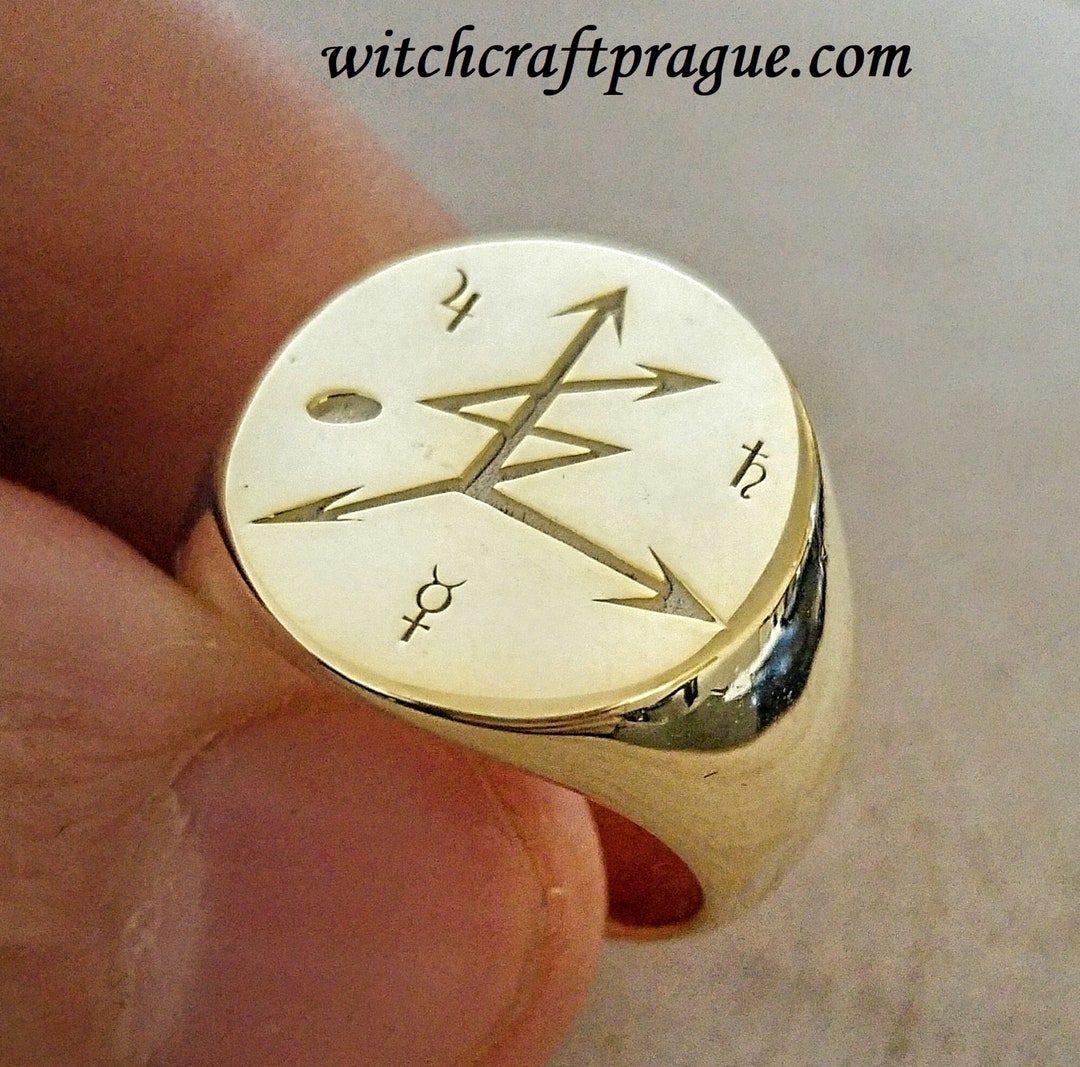 Chaos Magic Ellis Sigil Ring With Alchemy Symbols Witchcraft Amulet ...