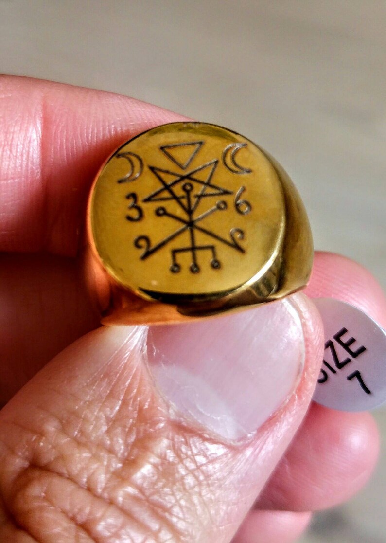 Alchemy Lilith sigil ring Goetia seal witchcraft amulet Wicca | Etsy