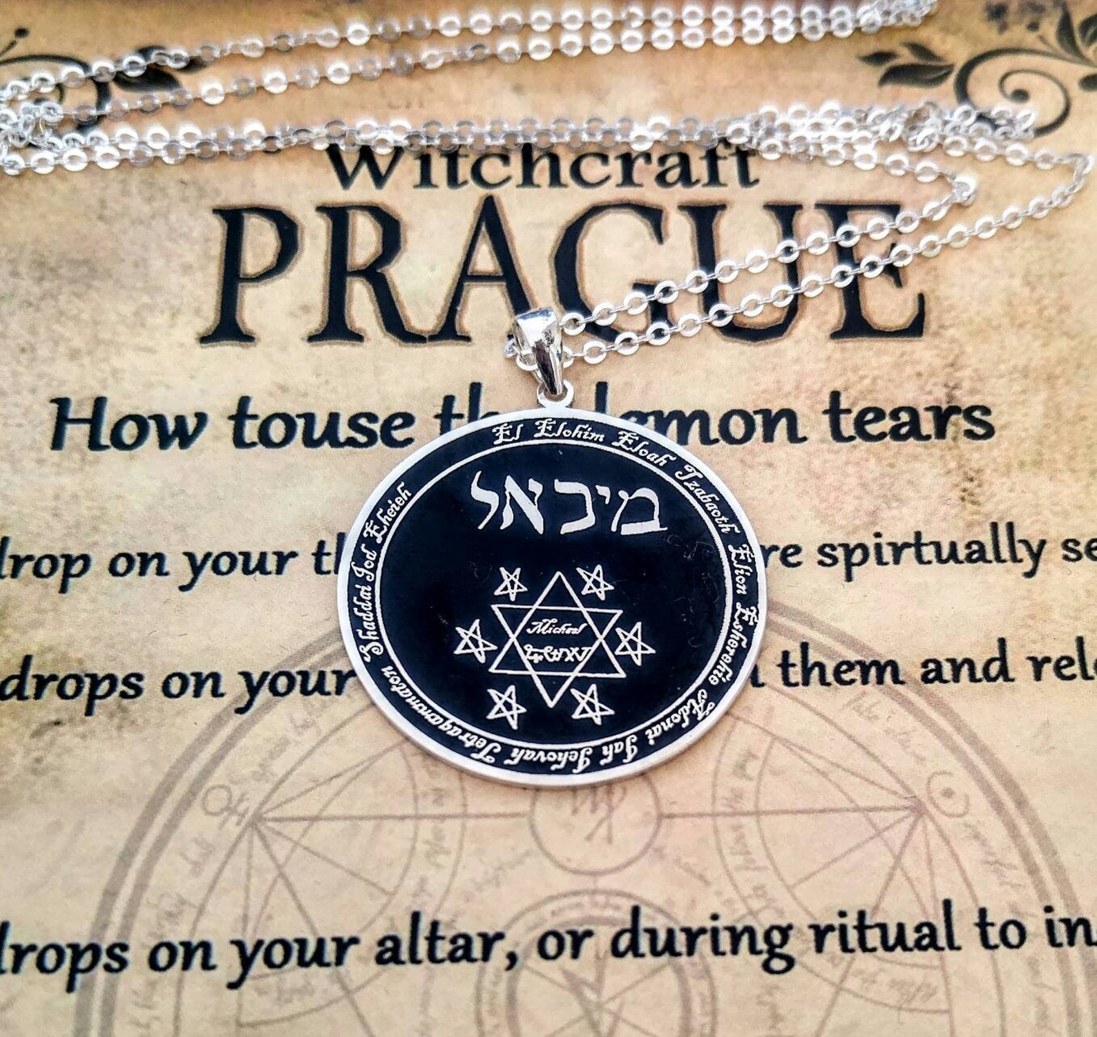 Archangel Michael Amulet Necklace,witchcraft Talisman for Protection - Etsy